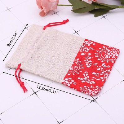 Cotton Linen Pouch Drawstring Jewelry Wedding Favors Gift