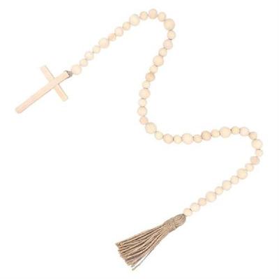 Farmhouse Garland House Ornaments Wood Garland Wooden Beads