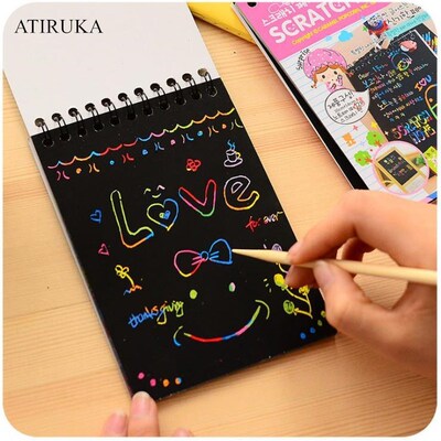 1PC Scratch Note Children's Creative DIY Scratch Paintin