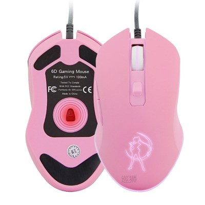 Pink Optical Mouse Sailor Yoon Gaming Computer Wired Mause M