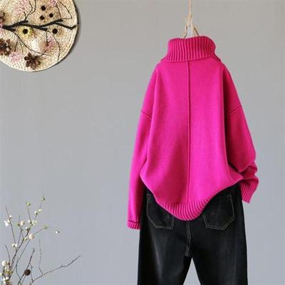 2021 Winter New Turtleneck Women Sweaters And Pullovers Soli