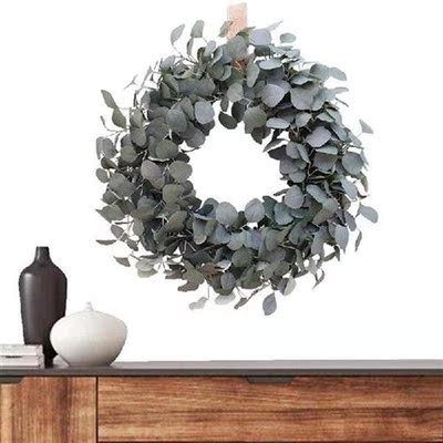 Green Eucalyptus Wreath Artificial Eucalyptus Leaves Wreath