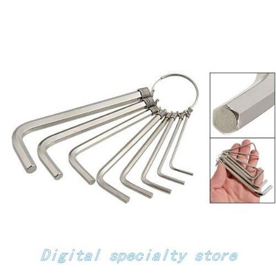 TFBC 1.5mm to 6mm Metric L Desin Hex Key Wrench Tool Keyrin