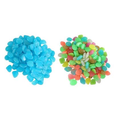 Garden Ornament 200pcs Glowing Pebbles Garden Rocks Glow