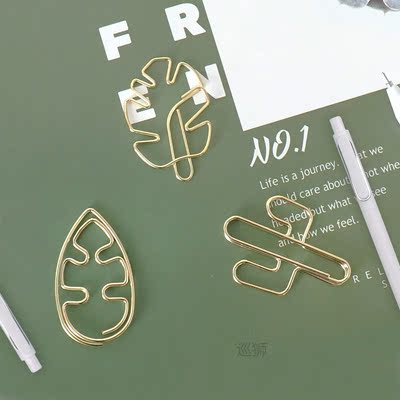 TUTU 8pcs/set Bookmark Metal Paper Clip Decor Rose Gold Colo