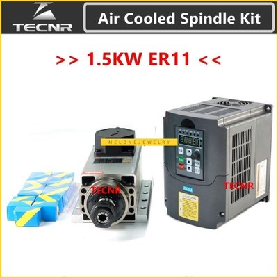 1.5kw 220V cooled spindle motor kit and 1.5KW VFD frquency i