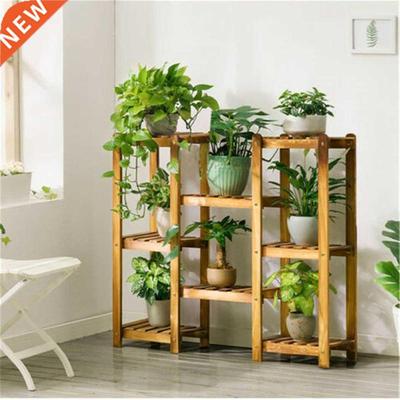 Wooden 8 Tiers Garden Plant Stand Indoor Outdoor Potted Flow
