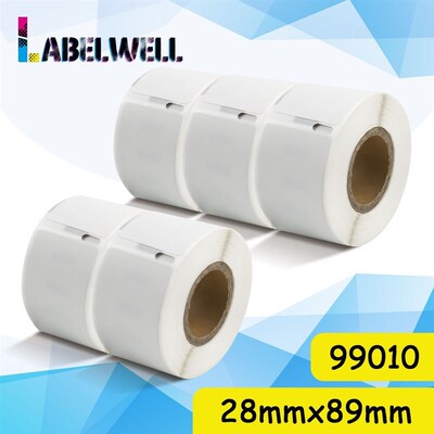 5rolls 99010 28mm*89mm Compatible for Dymo LabelWriter 450/4