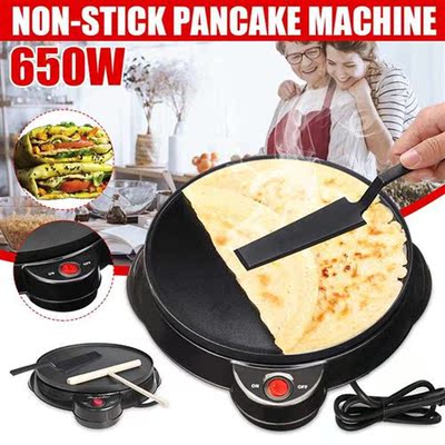 220V Pancake Maker Crepe Machine Non- Griddle Baking Pan Hou