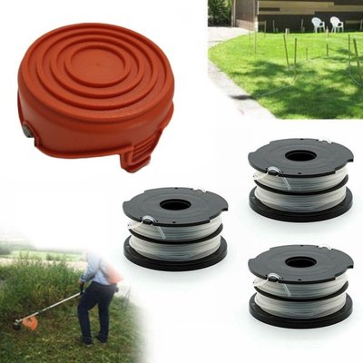 1*Strimmer Spool Cover Cap   3*Line Spools For Black & D