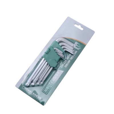 9pcs/set Hex Allen Key Wrench L-Shape 1/16-3/8 Hexagon R