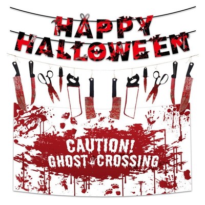 Halloween decoration flag pull banner background cloth