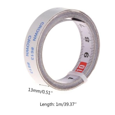 1M Miter Track Tape Measure Self Adhesive Metric Steel Ruler
