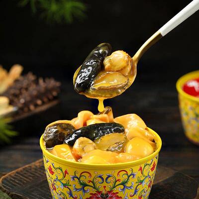 佛礼跳常金ACZ温汤，墙开罐，即食海参，威海特产鲍鱼罐头礼盒，