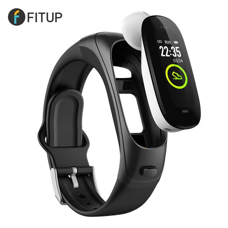 fitup【迦沃科技】新款一键连接语音拨号运动通话智能手环蓝牙耳_虎窝淘