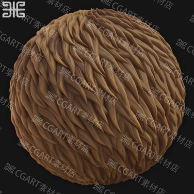 2种substance designer风格化毛发皮毛毛毯纹理SD材质球SP材质球