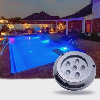 船灯游艇灯316不锈钢水底灯12V-24VDC船用大功率船尾氛围灯泳池灯