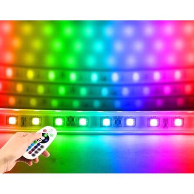 led灯带rgb遥控光户外防水亮化工程室内吊顶电视背景24色可调灯条