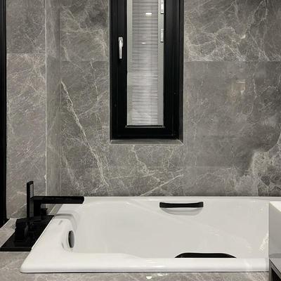 云浮石材厂石头家大理石纹人造石英石台面吧台灰色家装外墙工程