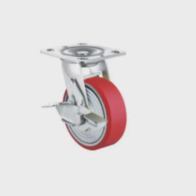 铁芯聚氨脂轮韩式pu轮带聚氨脂万向脚轮定向轮bbt脚轮重型