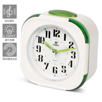 power霸王创意小闹钟简约静音儿童音乐贪睡学生音乐床头钟pw3179