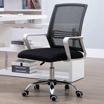 电脑椅家用网布会议办公椅升降转椅职员学习座椅懒人靠背塑料椅子