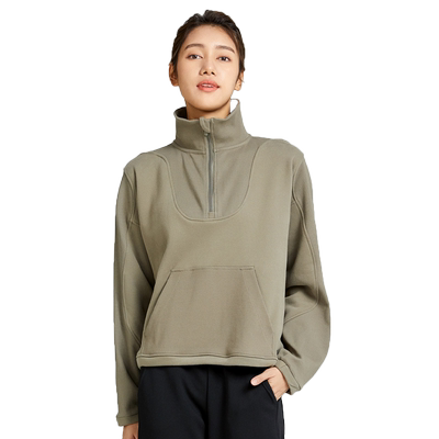 【反季折扣】Esqua小立领半拉链卫衣女秋冬上衣女户外运动跑步