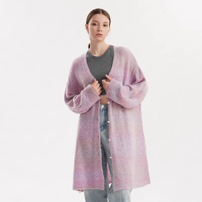 ARK设计师款针织宽松长外套ARKK07ML1947BN0秋