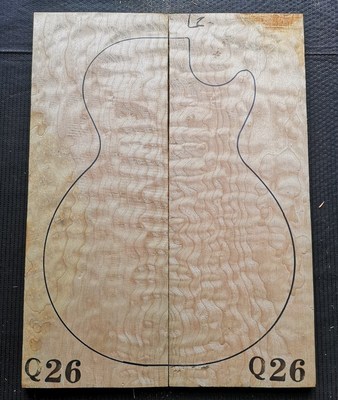 Quilted Maple Electric Guitar Electric Bass Body Veneer Two-