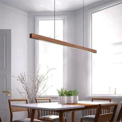 Wooden Pendant Lights Hanging Lamp Modern Table LED Long Lin