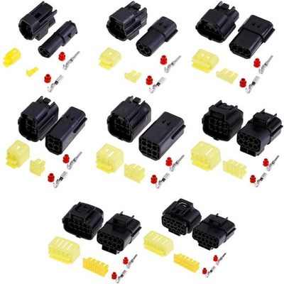 1/2/3/4/6/8/10/12 Pin Way Waterproof Wire Connector Plug Car
