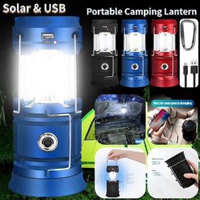 LED Outdoor Tent Light Portable Lantern Solar Power