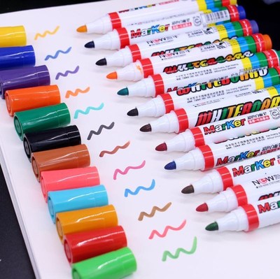 Free shipping 12 Colors/pack Refillable Whiteboard marker Dr