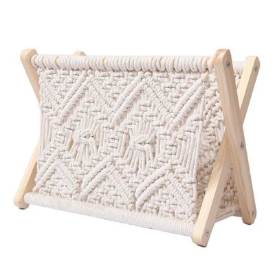 2022 New Nordic Cotton Woven Storage Basket Boho Macrame Mag
