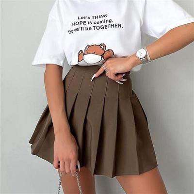 Women s Short Skirt Pleated High Waist Mini Tennis Skirt
