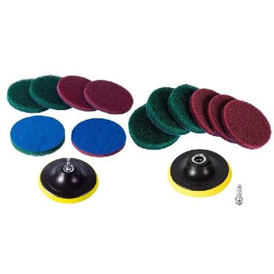 2 Set Drill Power Brush Tile Scrubber Scouring Pads