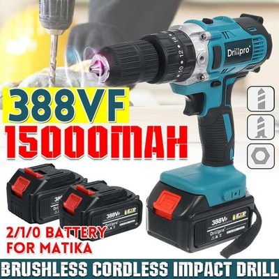 Drillpro 3 IN 1 Cordless Electric Drill Two-speed Screwdrive