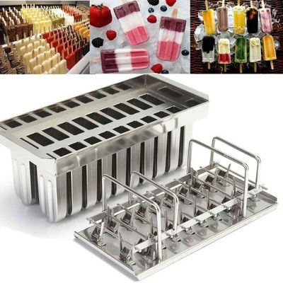Stainless Steel Ice Cream Mold DIY Homemade Popsicle Molds F