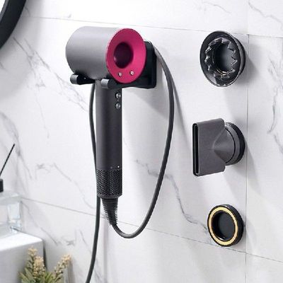 Hair Dryer Rack Bathroom Shelves Wall Mount Storage Rack