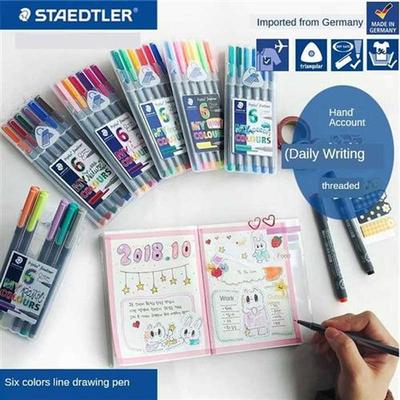 Staedtler triplus fineliner pens with box, ergonomic triangu