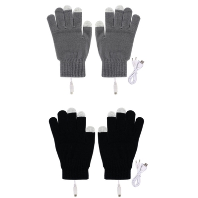 1 Pair USB Heated Gloves for Men Women Knitting Heating