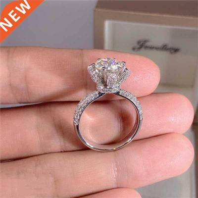 Custom Name Certified 5 Carat Diamond Engagement Ring Women