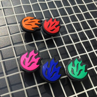 5pcs Fire Tennis Damper Shock Absorber to Reduce Tenis Racqu