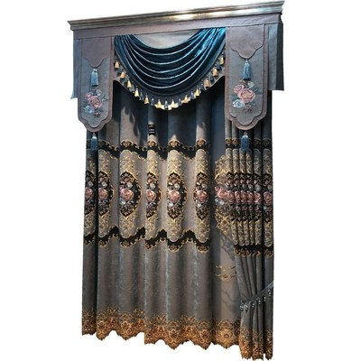 Custom Light Luxury Curtains for Living Room Hollow Gold Sil