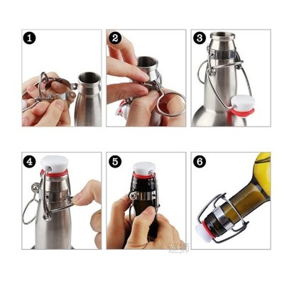 12PCS Ez cork Cap Flip Top Stopper Root Beer Bottles Replace