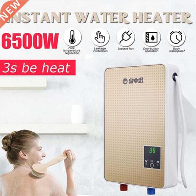 6500W 220V Electric Hot Tnkless Wter Heter Bthroom
