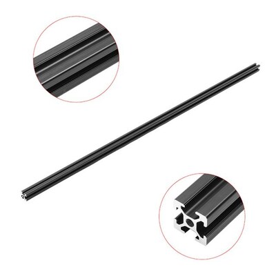 900mm Length Black Anodized 2020 T-Slot Aluminum Profiles Ex