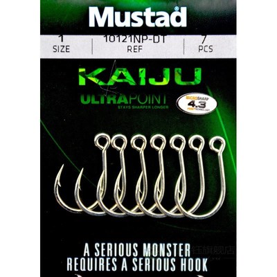 Mustad Fishing Hooks KAIJU Hooks 10121 High Carbon Steel Bar