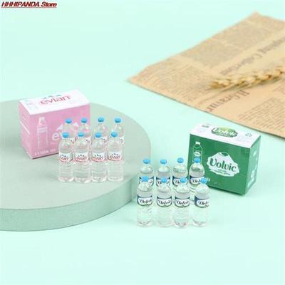 8pcs/box 1/12 Dollhouse Mini Water Bottles Resin mineral