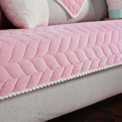 Thicken Plush Fabric Sofa Cover Lace Slip Resistant Slipcove